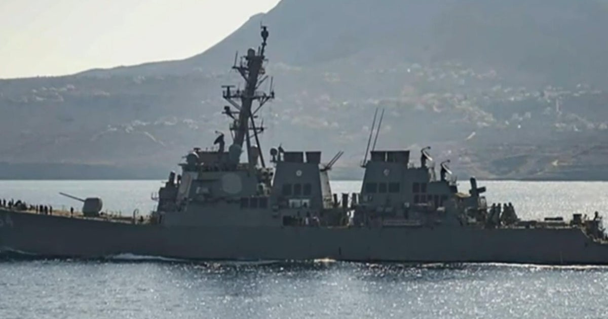 U.S. downs Houthi missile, drones targeting American warship - CBS News