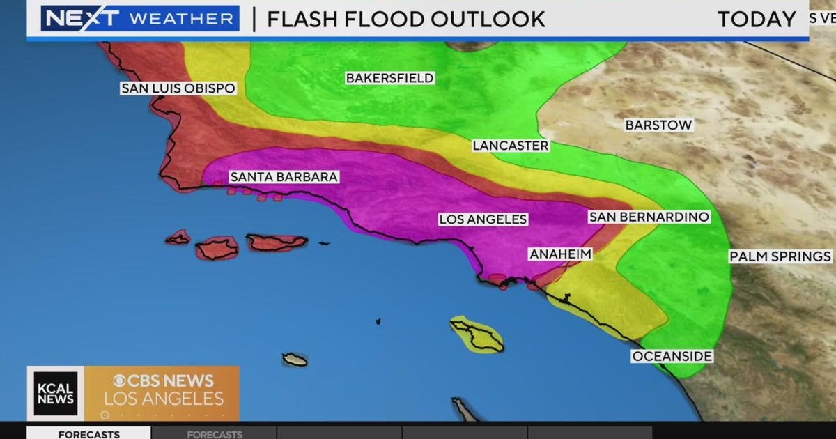 NWS issues "rare" flash flood outlook from Santa Barbara to Los Angeles ...