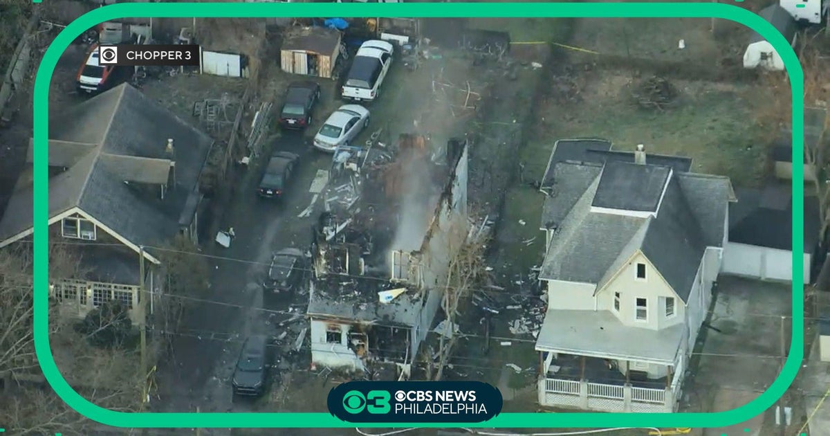 Home in East Lansdowne, Pa. still smoldering after fire, shooting - CBS ...