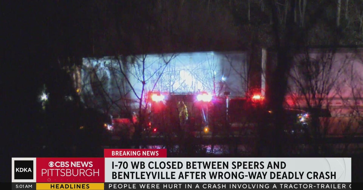 One killed, one injured in wrong-way crash on Interstate 70. - CBS Pittsburgh