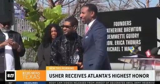 Usher receives Atlanta's highest honor as tour tickets go on sale - CBS ...