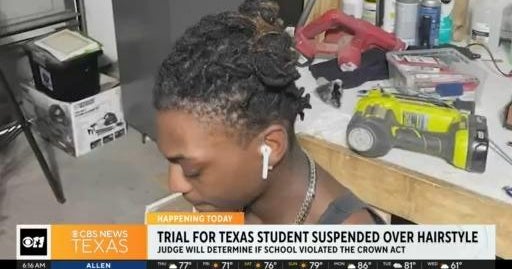 Trial for Texas student suspended over locs hairstyle - CBS Texas