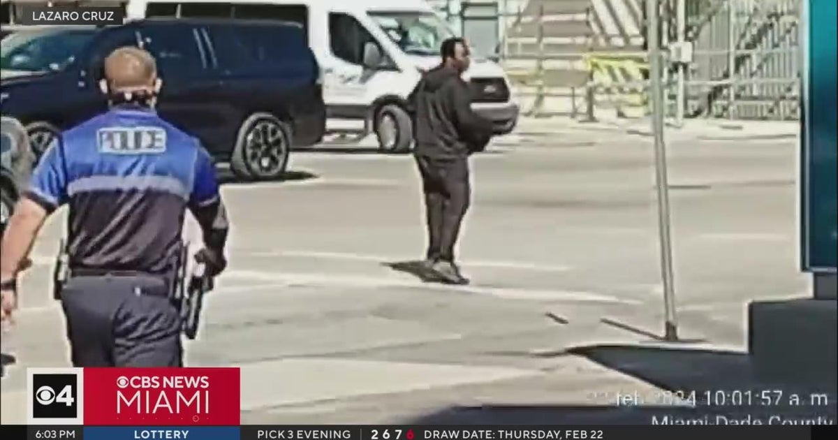 Man wielding knife shot by police near Jackson Memorial Hospital - CBS ...