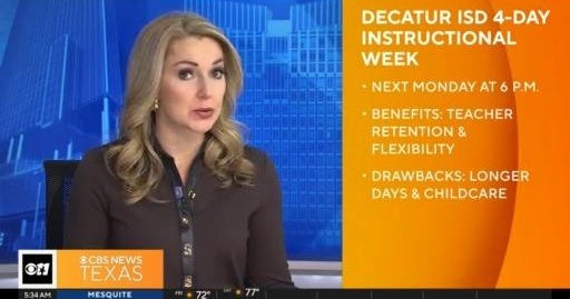 Decatur ISD meeting to discuss 4-day school week - CBS Texas