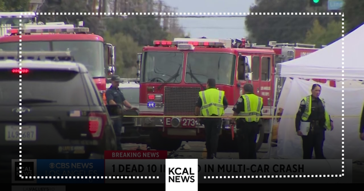 1 dead, six injured after grisly four-car crash in Reseda - CBS Los Angeles