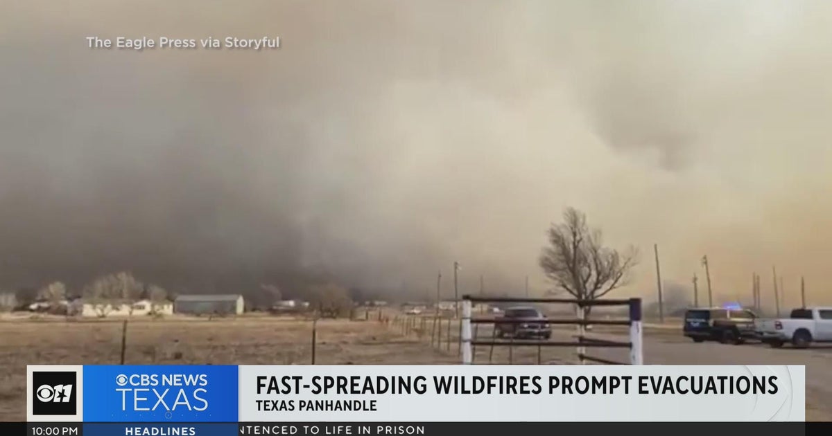 Fast-spreading wildfires prompt evacuations, plant closure - CBS Texas