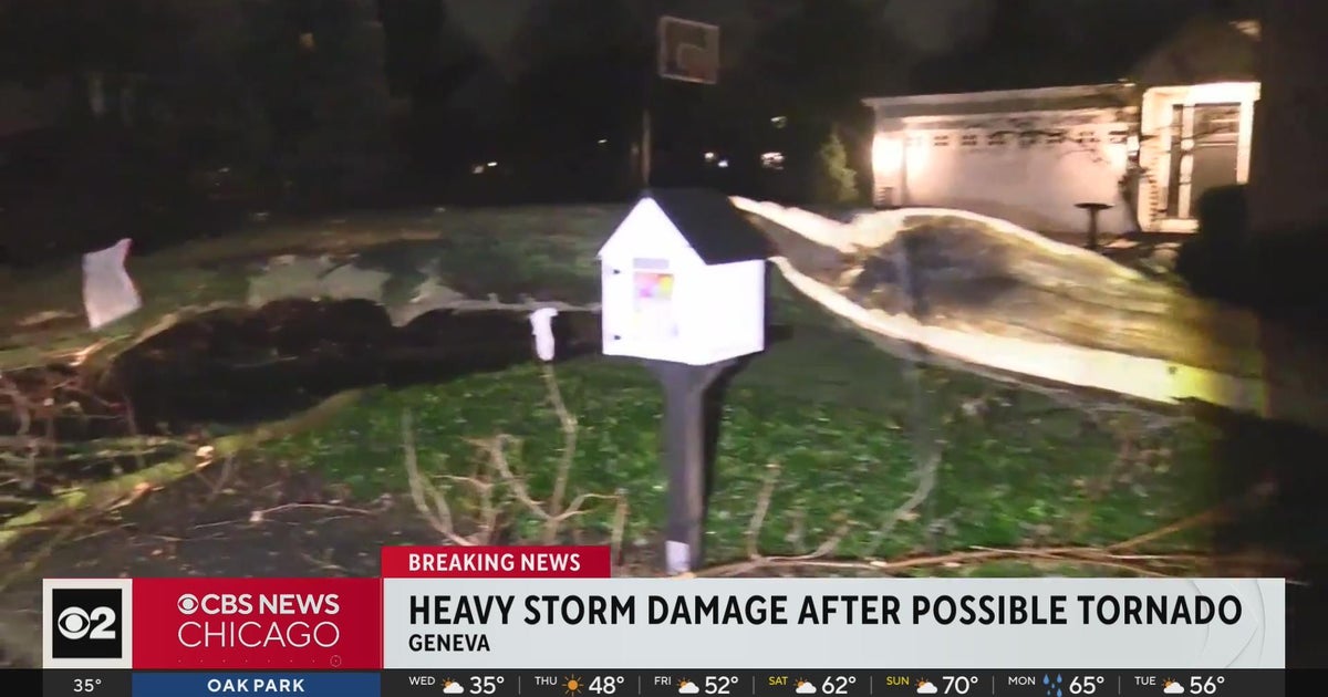 Heavy storm damage after possible tornado in Chicago suburb - CBS Chicago