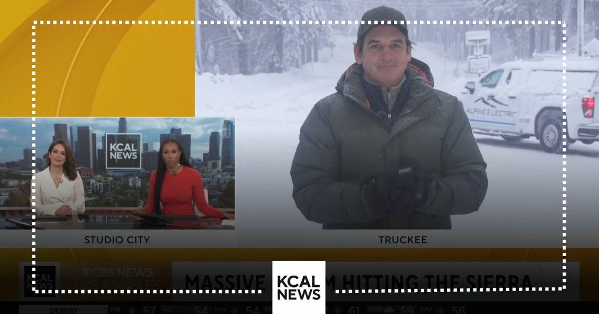 Massive snow storm hits Sierra Nevada - CBS Los Angeles