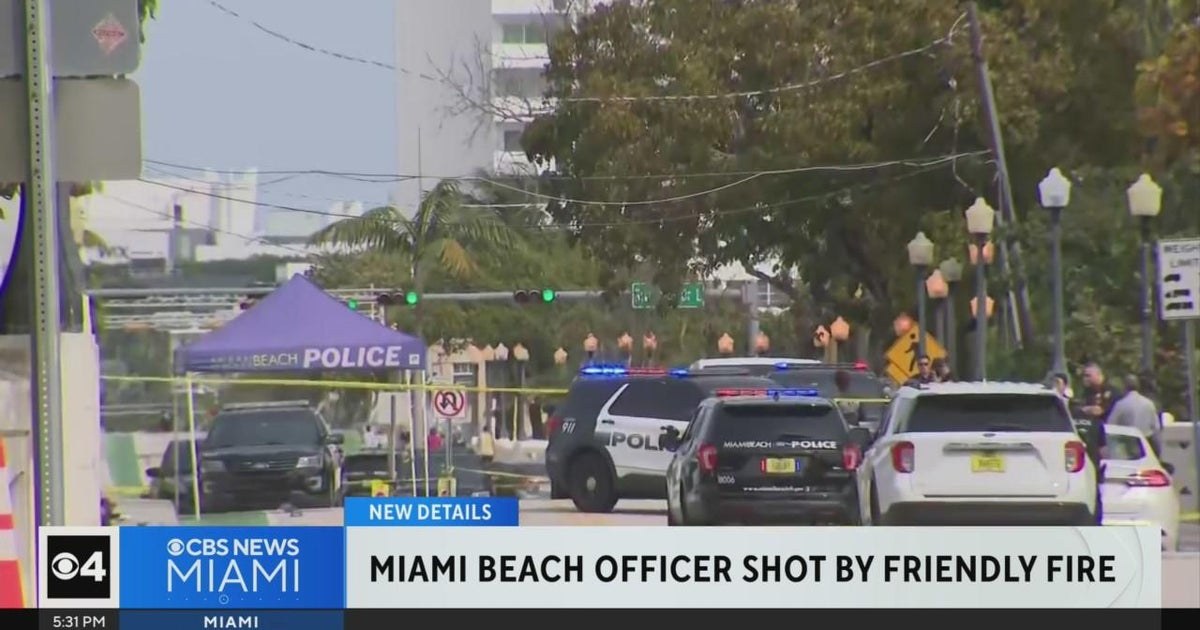 Miami Beach Police Officer Shot By Friendly Fire Now At Home Cbs Miami