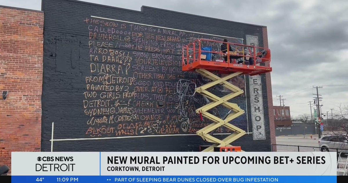 New Detroit mural painted for upcoming BET+ series - CBS Detroit