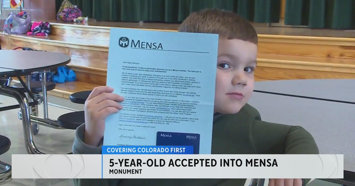 Meet the Colorado 5-year-old accepted into MENSA - CBS Colorado