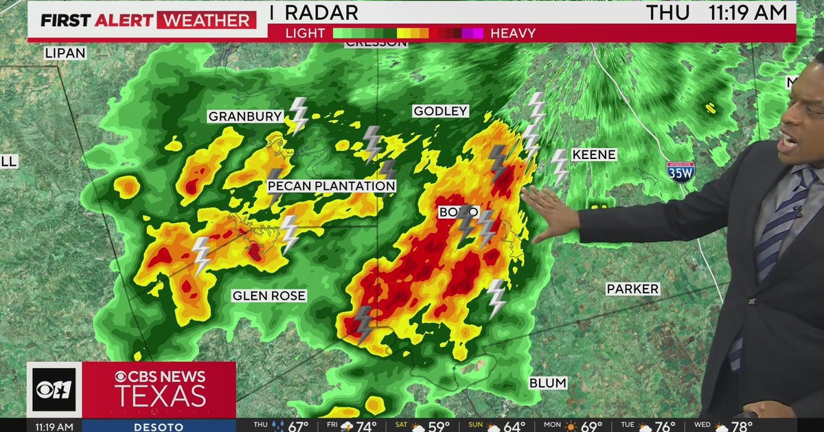 Storms making their way across DFW, North Texas - CBS Texas