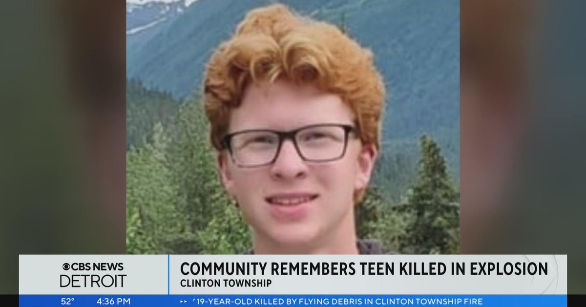 Clinton Township community remembers teen killed in explosion - CBS Detroit
