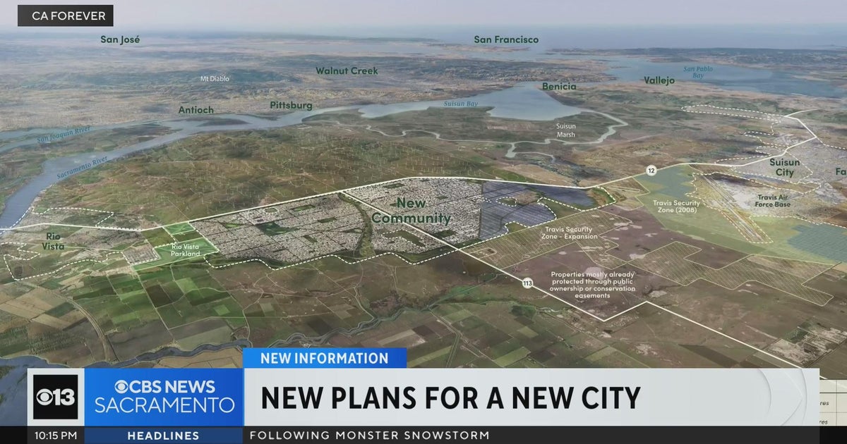 Updated plans for proposed new Solano County city released - CBS Sacramento