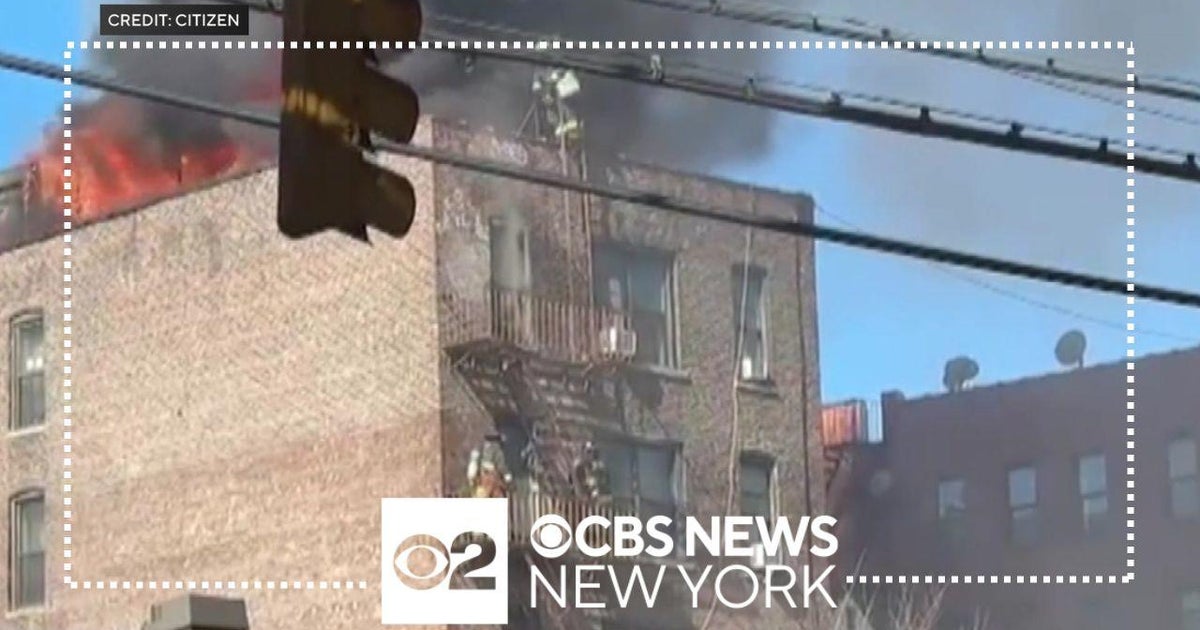 Tenants scramble to escape Marble Hill fire with pets - CBS New York