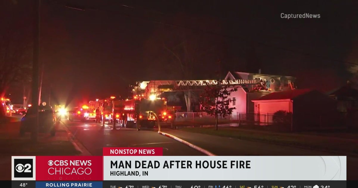 Man found dead inside burning home in Indiana - CBS Chicago