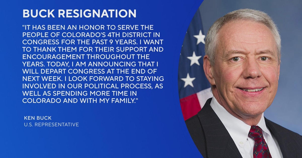 Congressman Ken Buck announces resignation from Congress - CBS Colorado