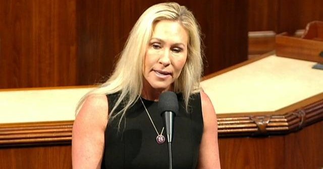 Watch: Marjorie Taylor Greene voices opposition to TikTok bill - CBS News