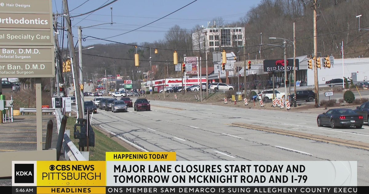McKnight Road and I-79 projects getting underway today and tomorrow ...