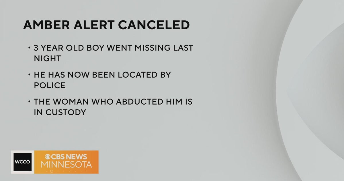 AMBER alert for 3-year-old boy canceled - CBS Minnesota