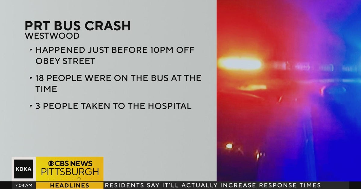 Three hurt in PRT crash - CBS Pittsburgh