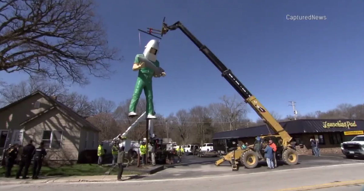 Gemini Giant statue moved from its post of nearly 60 years in ...