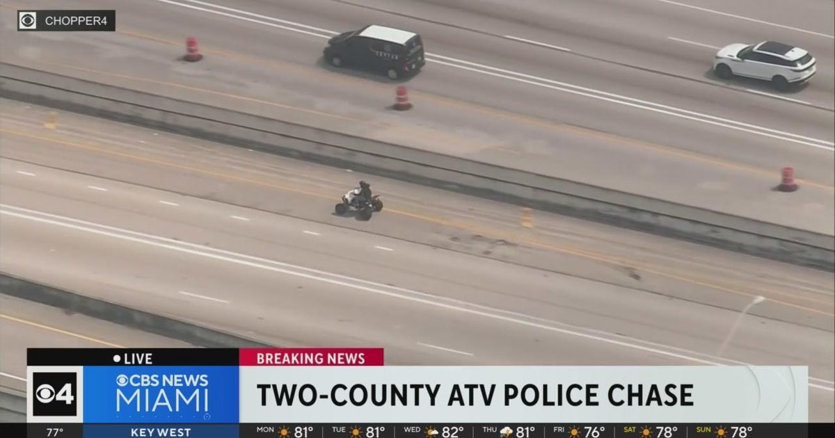 ATV rider leades police on a two-county chase - CBS Miami