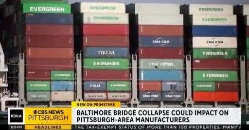 Baltimore bridge collapse could impact manufacturers in Pennsylvania ...