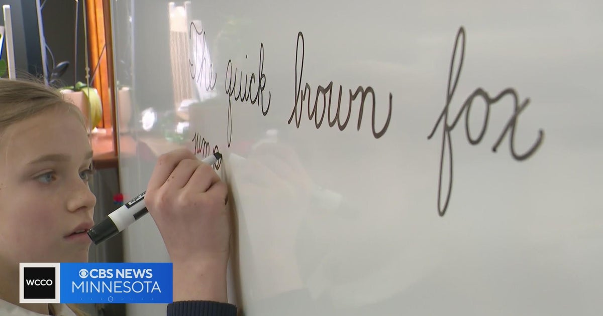 Minnesota kids get national recognition for cursive skills - CBS Minnesota