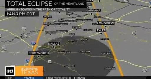 North Texas towns in the path of totality for the total solar eclipse ...