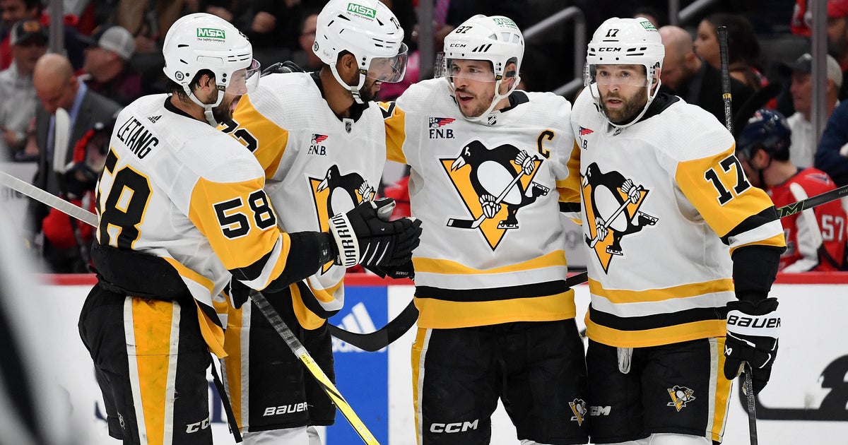 Pens playoff hopes stay alive with 4-1 win against Capitals - CBS ...