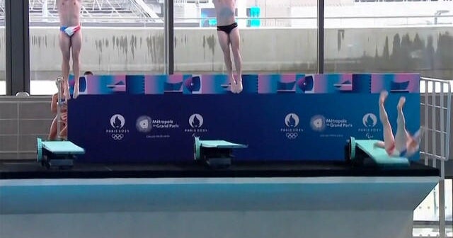 French diver makes Olympic slip-up - CBS News