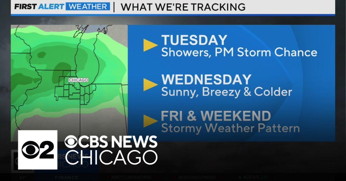 Showers, late storm chance in Chicago Tuesday - CBS Chicago