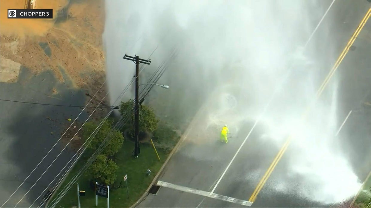 Tractor-trailer strikes fire hydrant, sends geyser-like stream of water ...