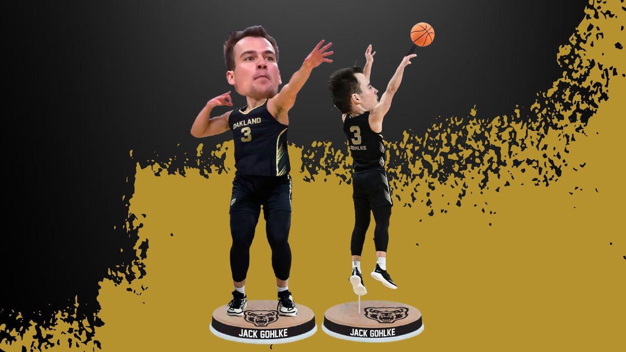 New bobbleheads of Oakland University's Jack Gohlke unveiled - CBS Detroit