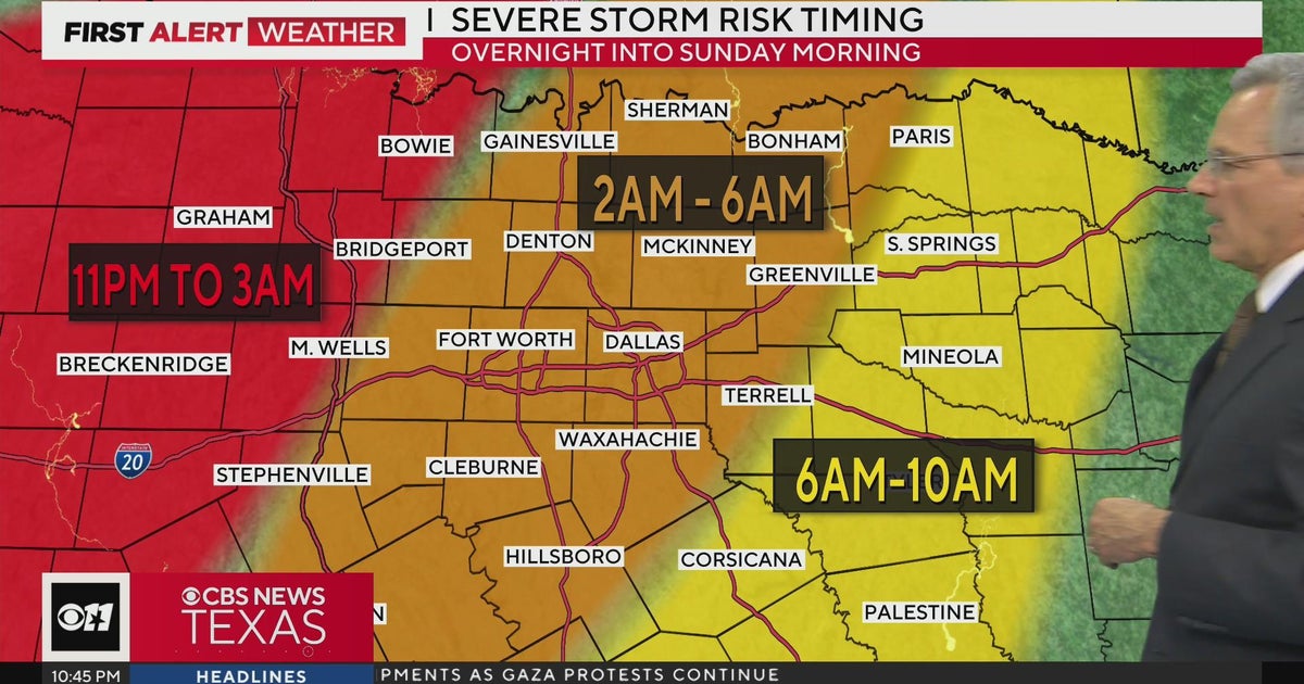 Severe storms to strike North Texas again Sunday - CBS Texas