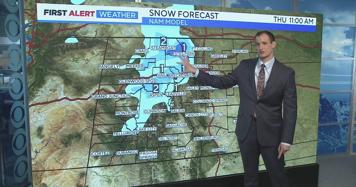 Rain and snow showers arrive tomorrow across Colorado - CBS Colorado