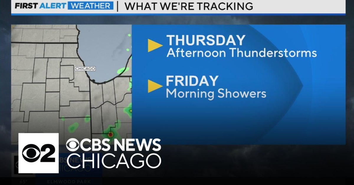 Afternoon thunderstorms coming Thursday in Chicago - CBS Chicago