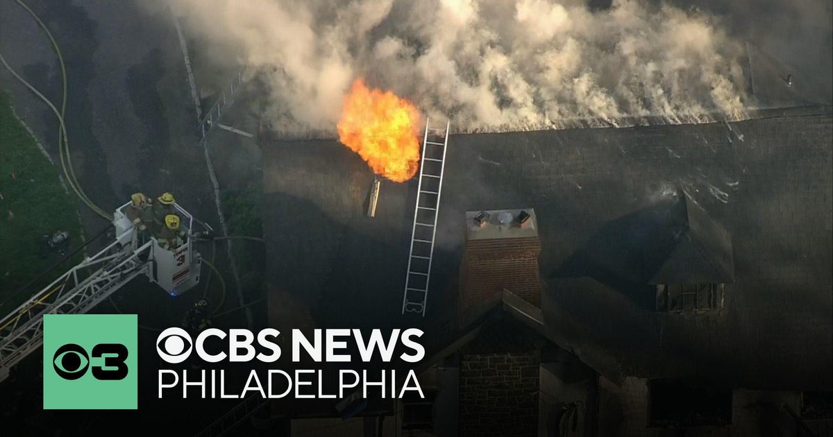 Fire destroys large home in Berwyn, Pennsylvania - CBS Philadelphia