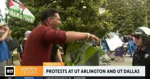 Protests continue at UT Arlington and UT Dallas - CBS Texas