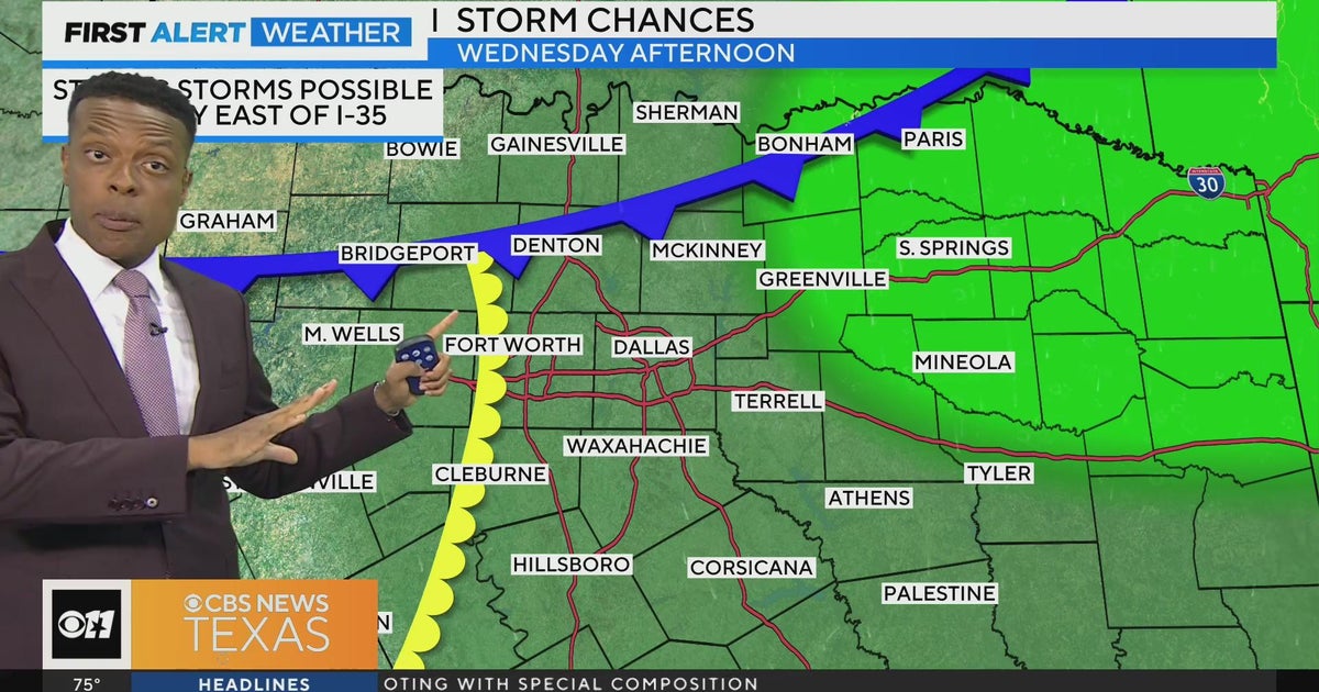 Storm chances return to North Texas tomorrow - CBS Texas