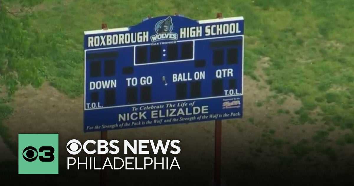 Roxborough High School scoreboard named in honor of Nick Elizalde - CBS ...