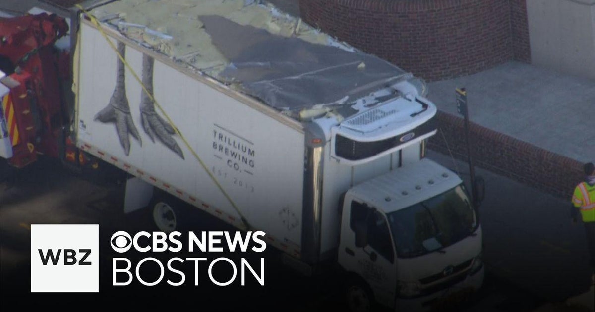 3 trucks get stuck under bridges on Storrow Drive in one day - CBS Boston