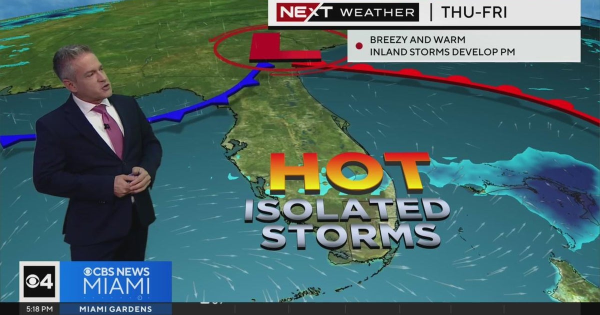 Miami weather for Monday 5/13/24 5PM - CBS Miami