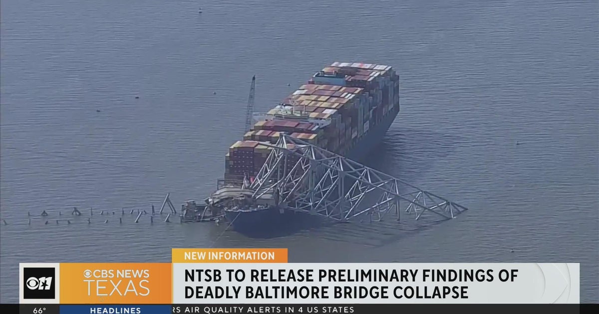 NTSB to release findings of Baltimore bridge collapse - CBS Texas