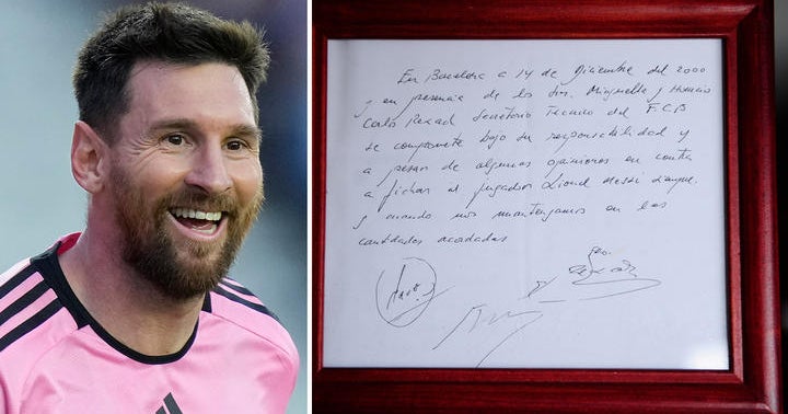 Messi napkin that sealed Barcelona move sells for $965,000 at auction ...