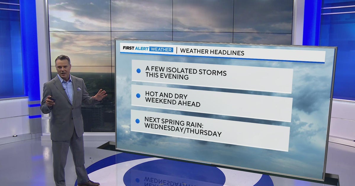 Few isolated storms Friday evening - CBS Texas