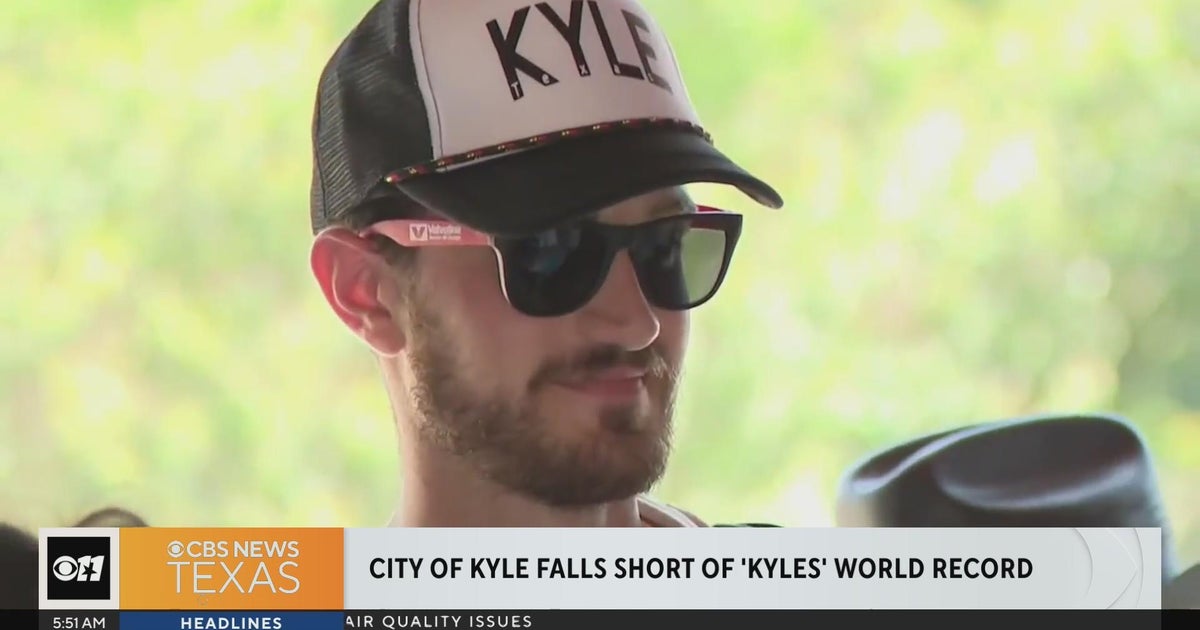 City of Kyle falls short of 'Kyle' world record - CBS Texas
