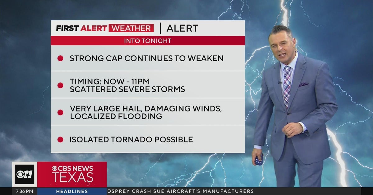 Scattered severe storms continue in North Texas - CBS Texas