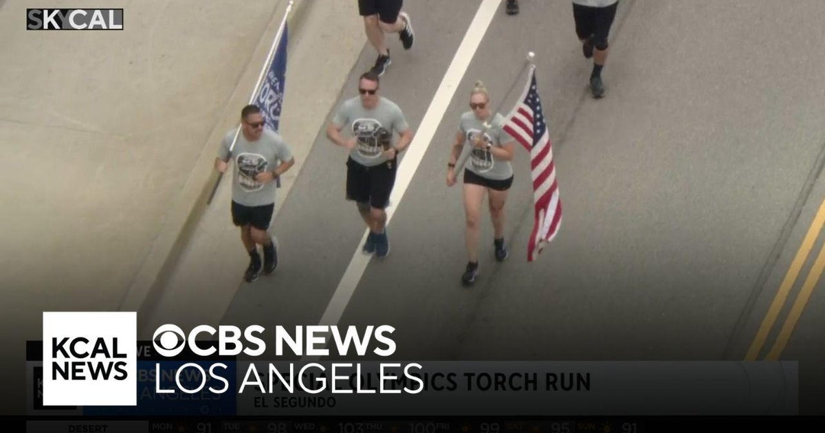 Law Enforcement Torch Run goes through El Segundo - CBS Los Angeles